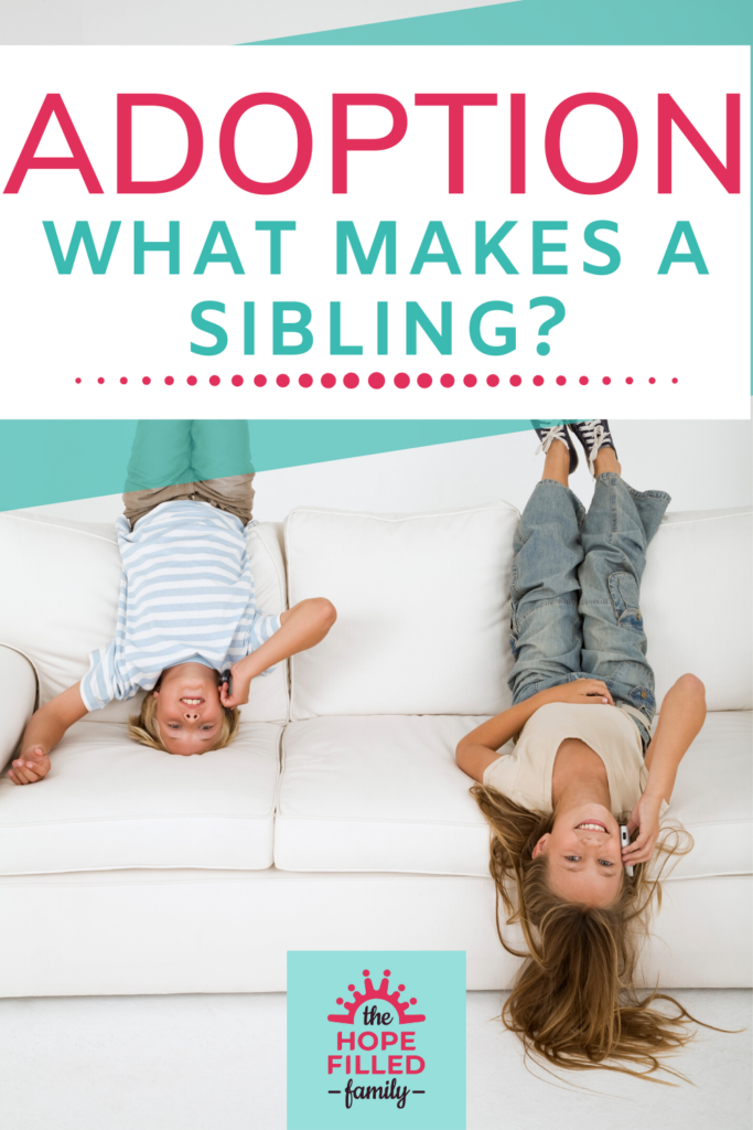 ADOPTION: WHAT MAKES A SIBLING? - The Hope-Filled Family
